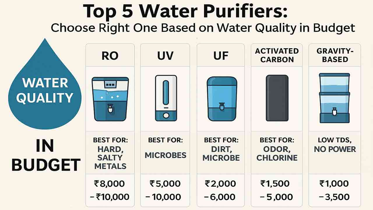 Top 5 Water Purifiers: Choose the Right One Based on Water Type